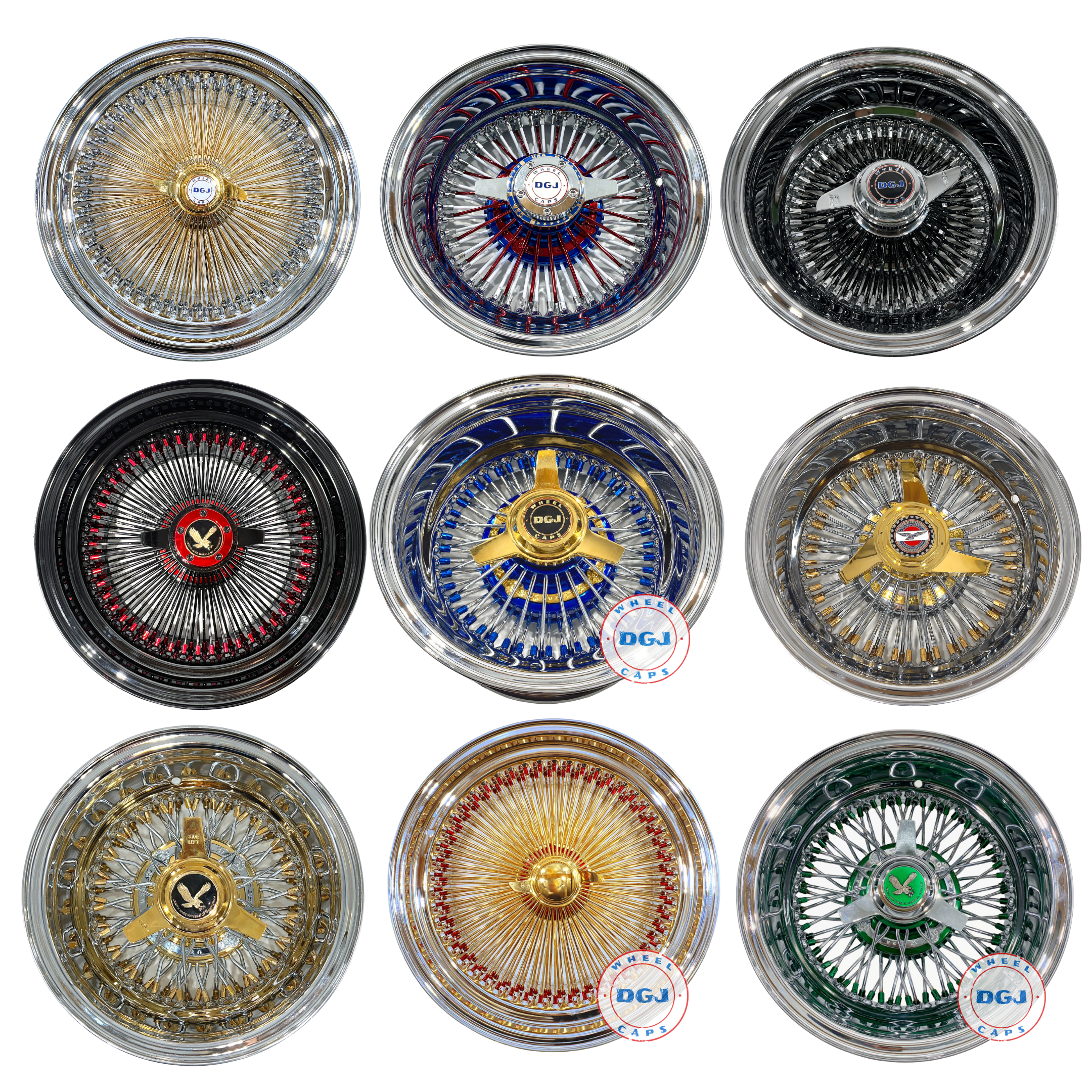 Lowrider Wire Wheel Rims – DGJ Wheel Caps