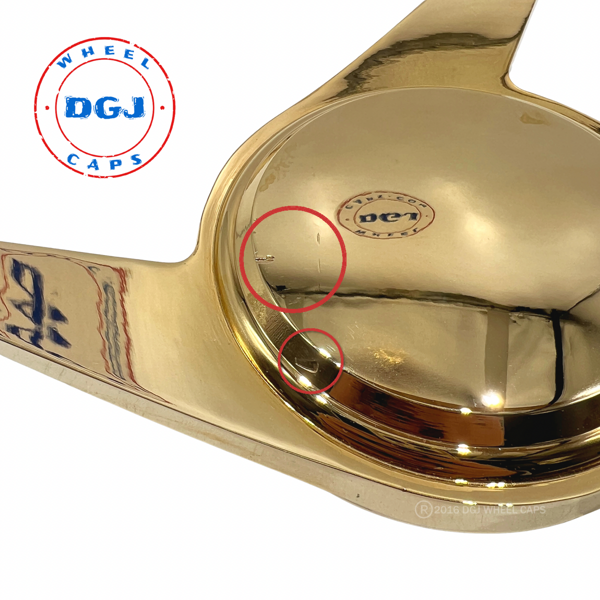 DAMAGED Single (LEFT) 3 Bar Smooth Gold Knock-Off Spinner for Lowrider ...