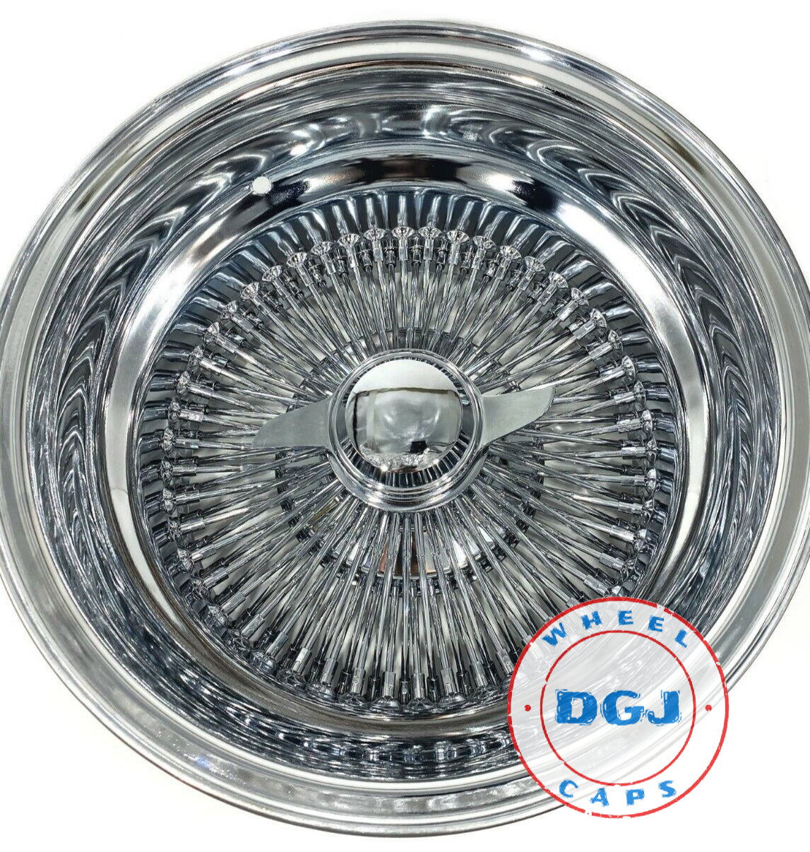 15x8 Rev 100 Spokes All Chrome Lowrider Wire Wheel Rims – DGJ Wheel Caps