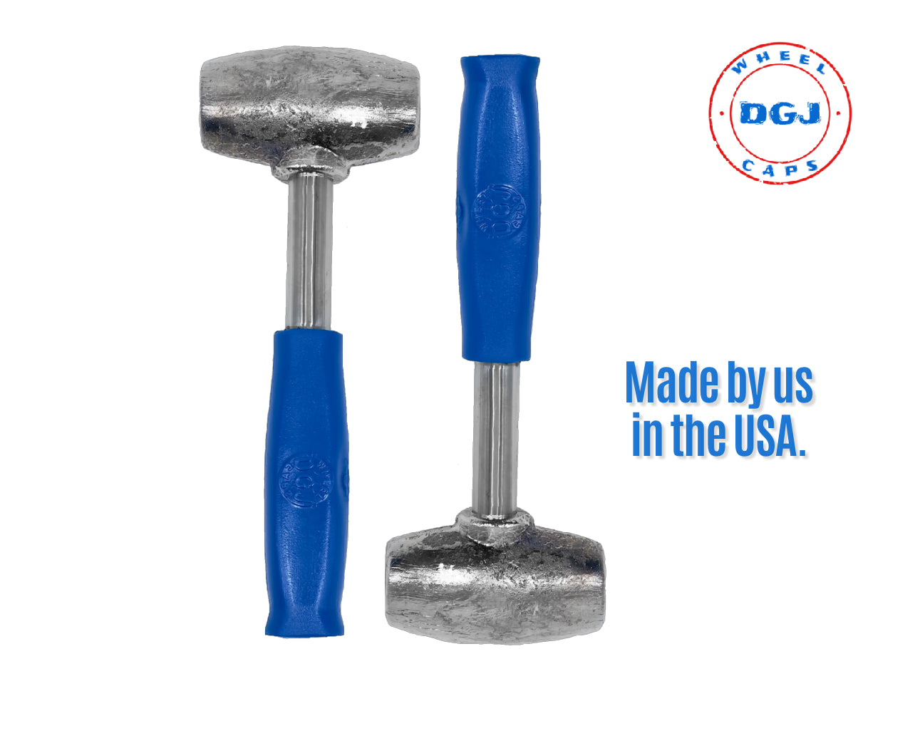 2 Blue Grip Wire Wheel Knockoff Lead Hammers 4.5 lbs Each – DGJ Wheel Caps